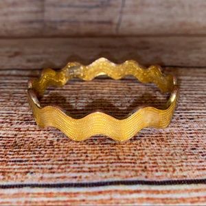 kate spade | Jewelry | Kate Spade Gold Ric Rac Enamel Ribbon Bangle ...